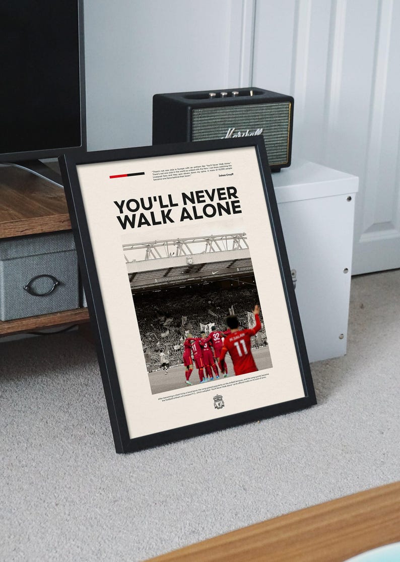 Liverpool FC Poster, You Will Never Walk Alone Poster, Football Posters ...