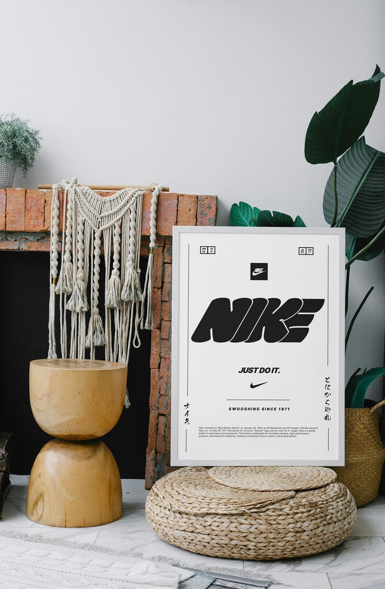 Nike Timeline Poster, Sneaker Poster, Nike Printable Wall Art ...