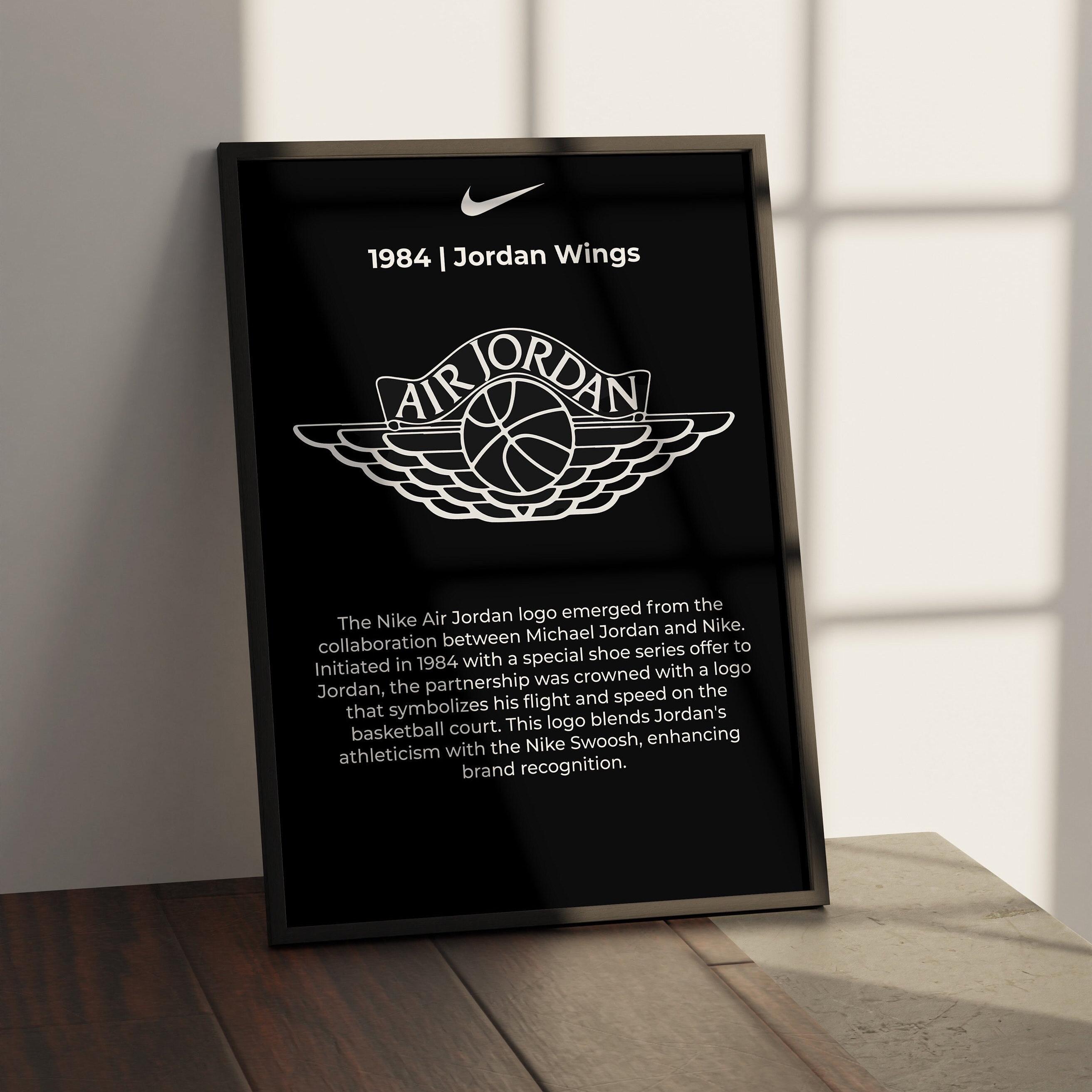 Nike Poster Logo Quote BLACK DESIGN, Logo History Poster, Set of 3 Nike ...