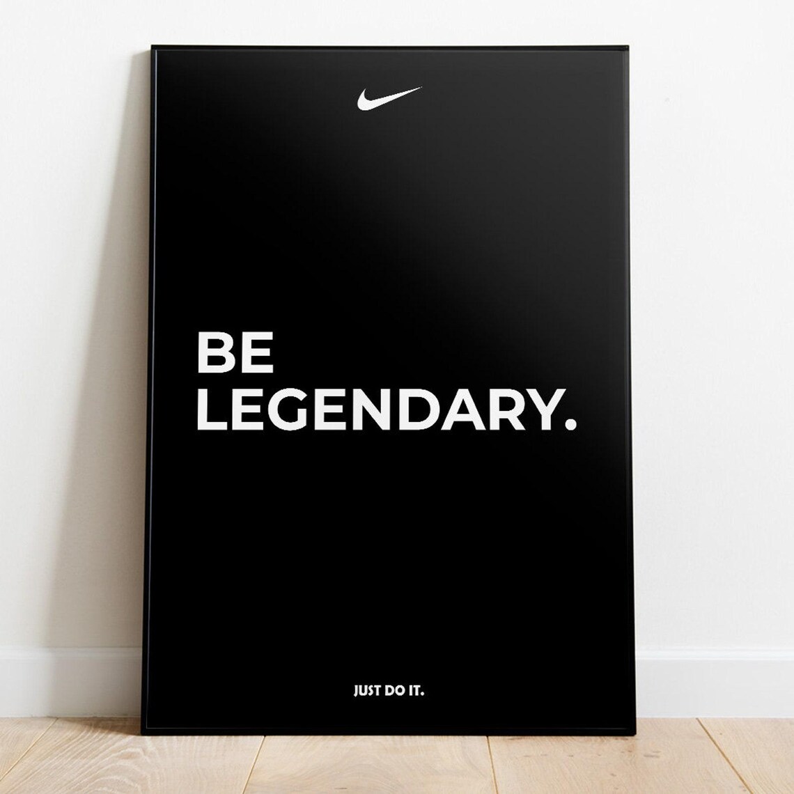 Nike Poster Logo Quote BLACK DESIGN, Logo History Poster, Set of 3 Nike ...