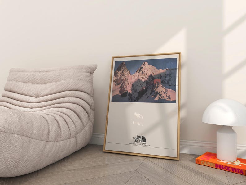 The North Face Advertising Poster, 80s Style Outdoor Print, Vintage Ad ...