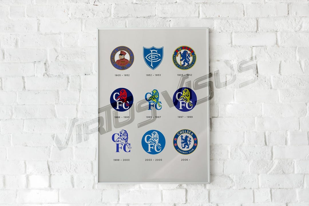 Chelsea FC Poster, Chelsea Logo Poster, Football Posters, Soccer Print ...