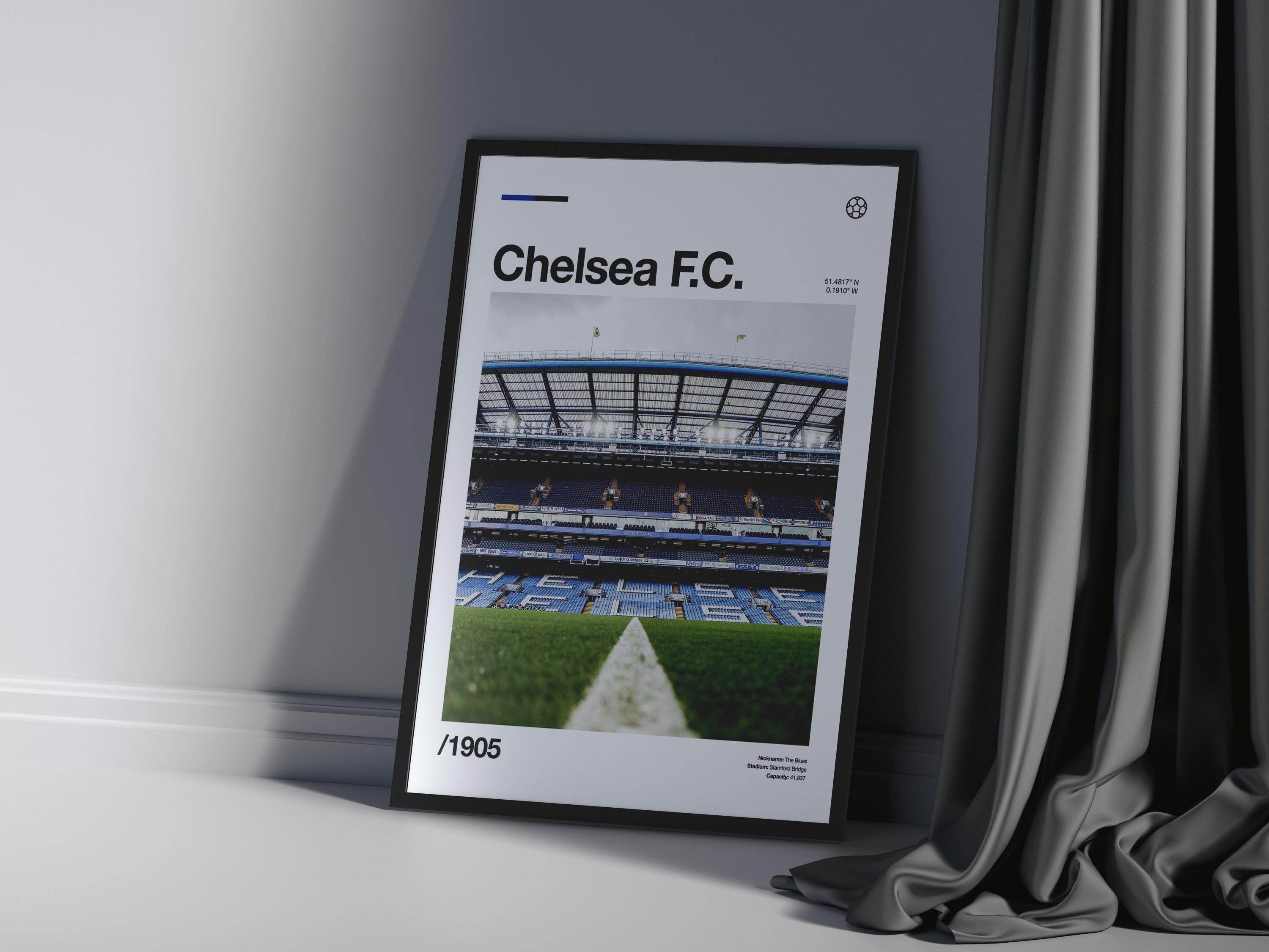 Chelsea FC Poster, Stamford Bridge Poster, Football Posters, Soccer ...