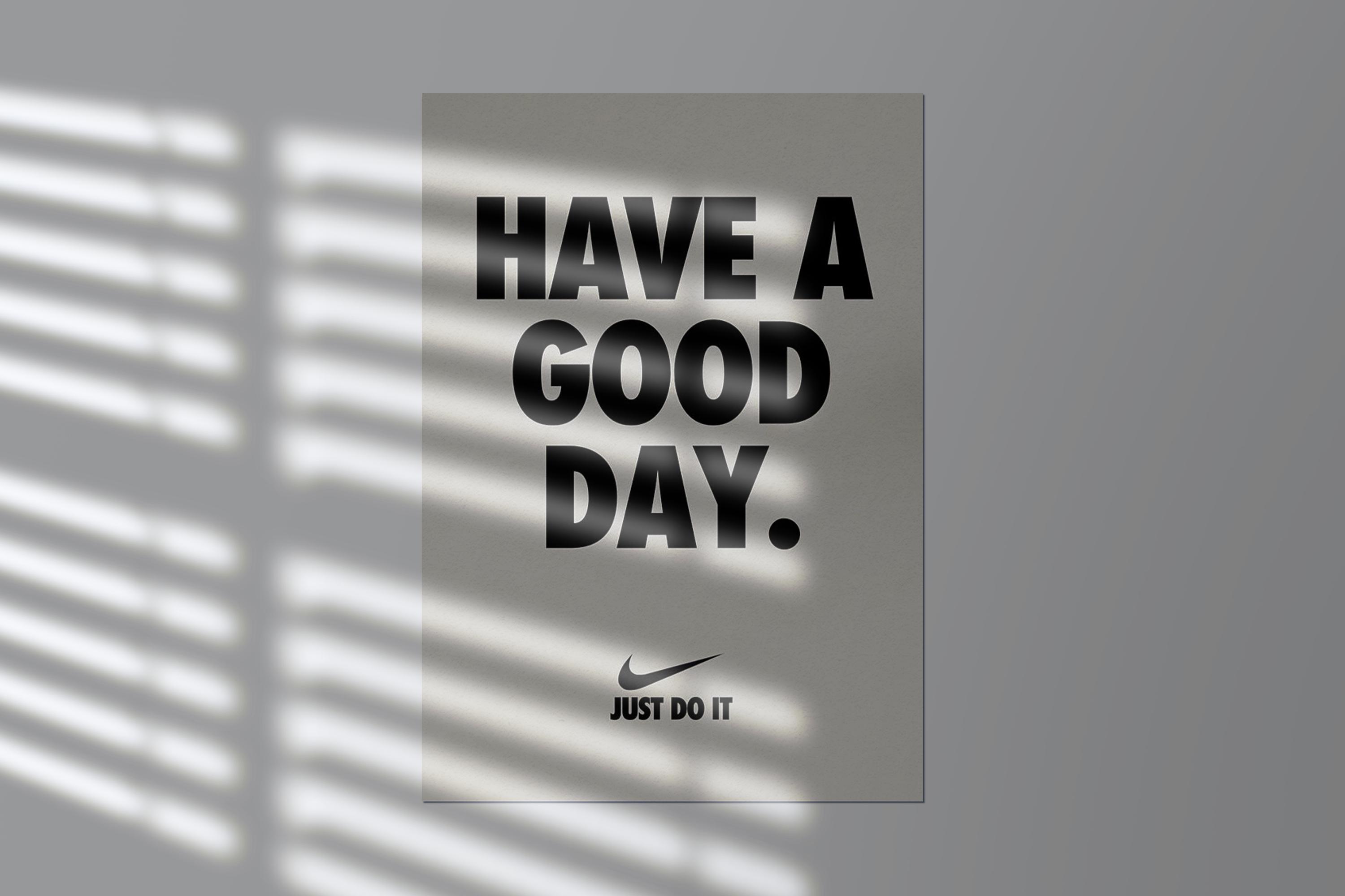 Nike Motivational Quote Poster White, Nike Wall Art, Just Do It Poster ...