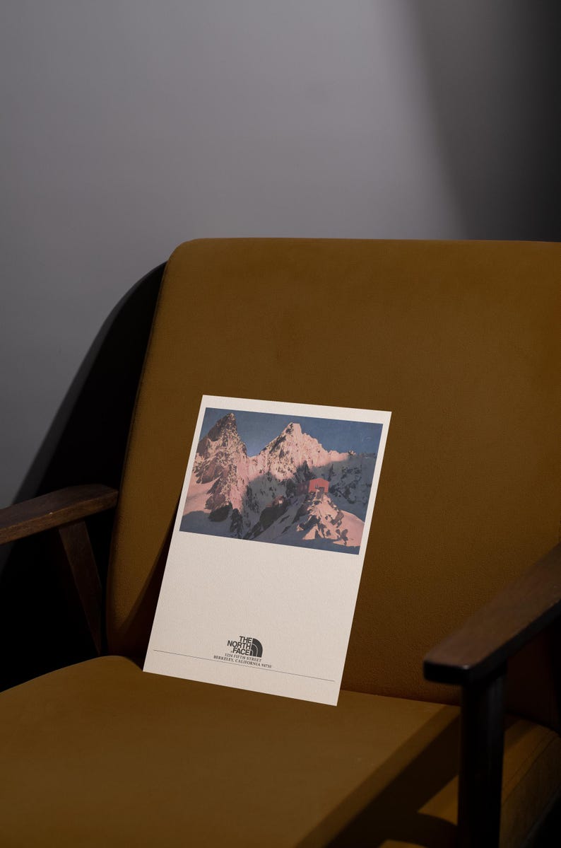 The North Face Advertising Poster, 80s Style Outdoor Print, Vintage Ad ...