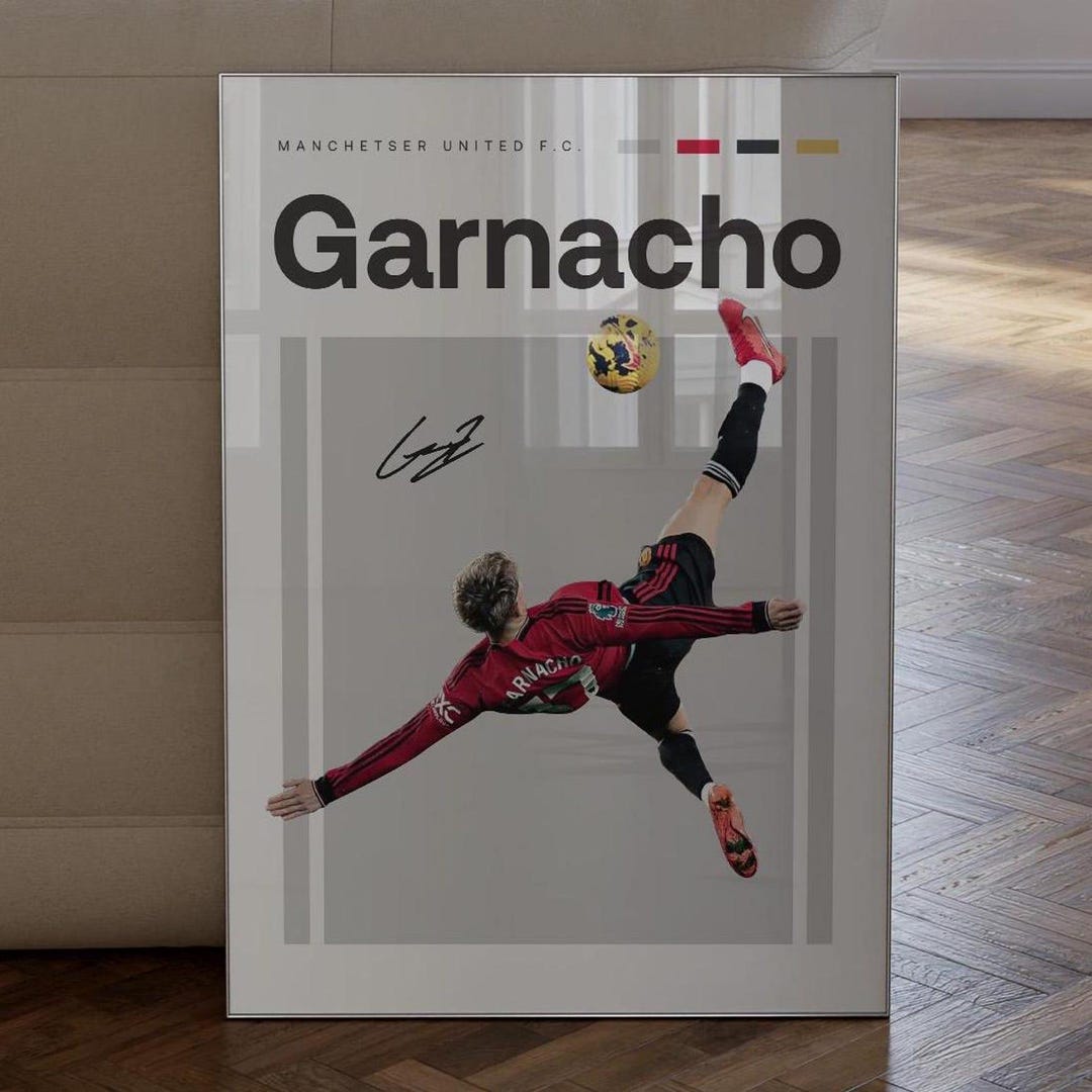 Alejandro Garnacho Poster, Alejandro Garnacho Print, Football Gift ...