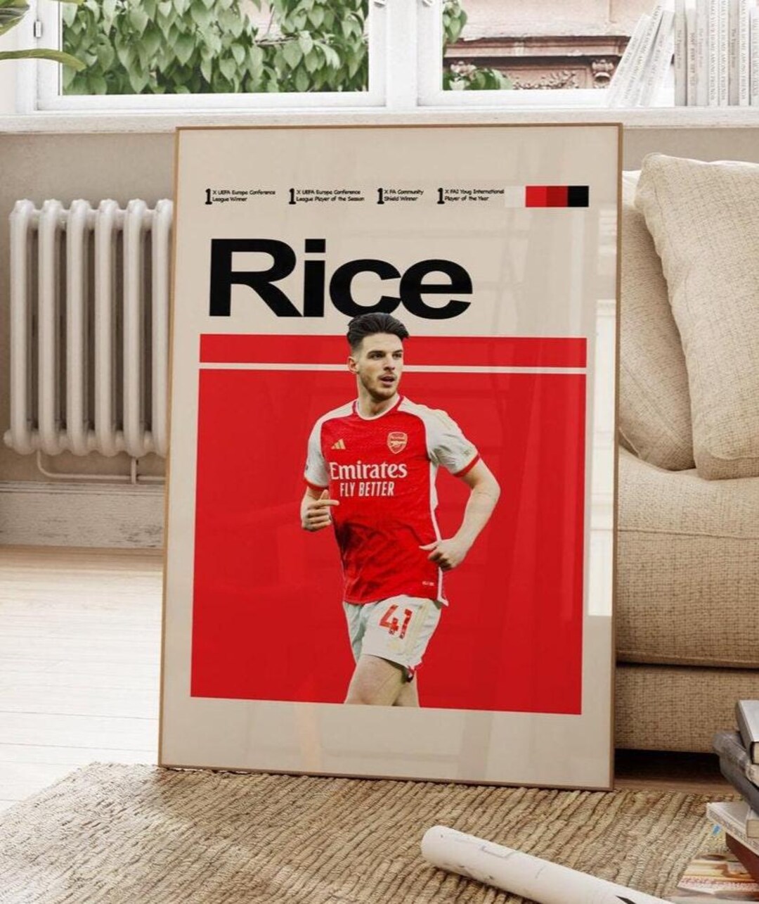 Declan Rice Poster, Arsenal Football Team, Real Madrid Vs Arsenal ...