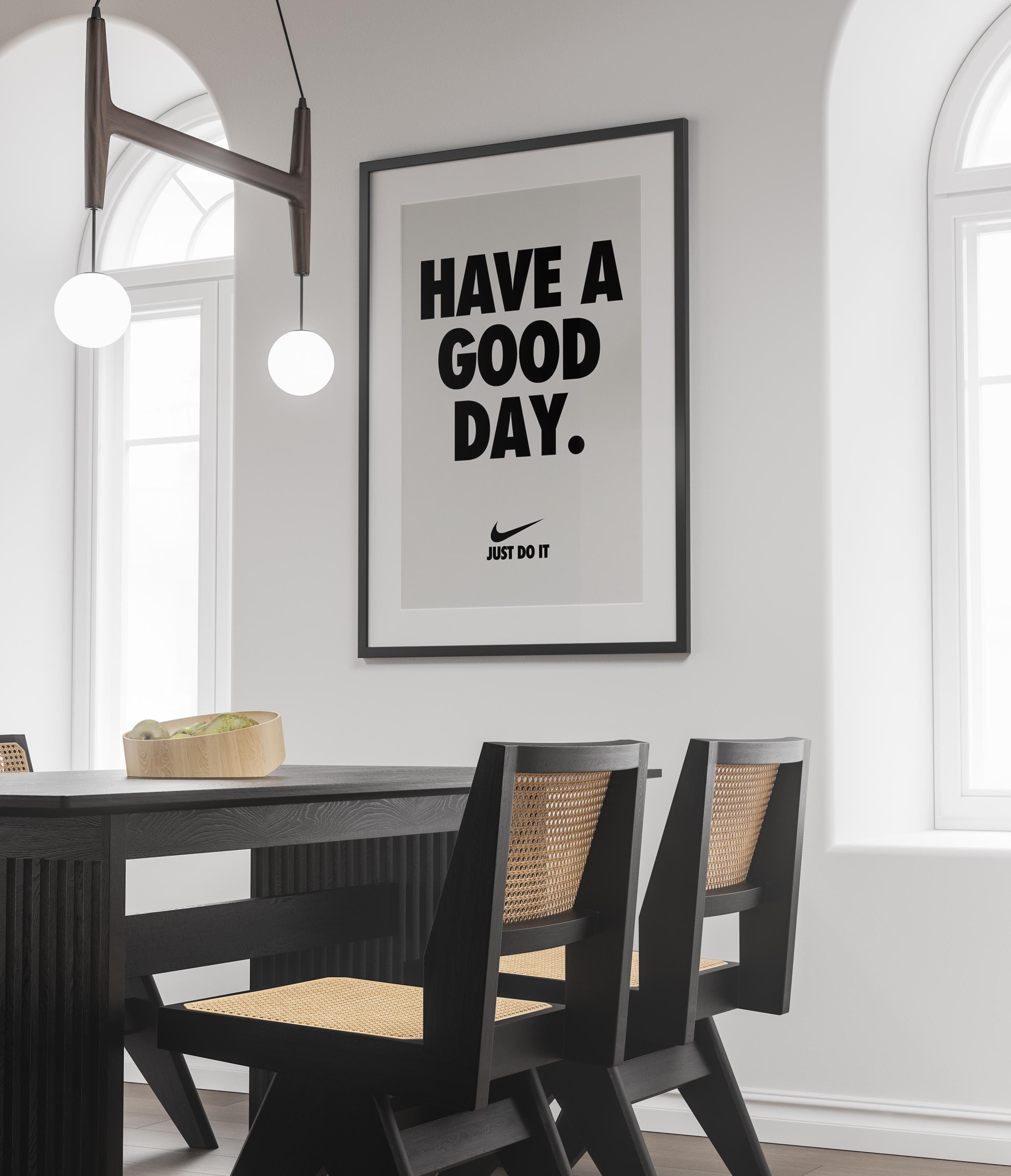 Nike Motivational Quote Poster White, Nike Wall Art, Just Do It Poster ...