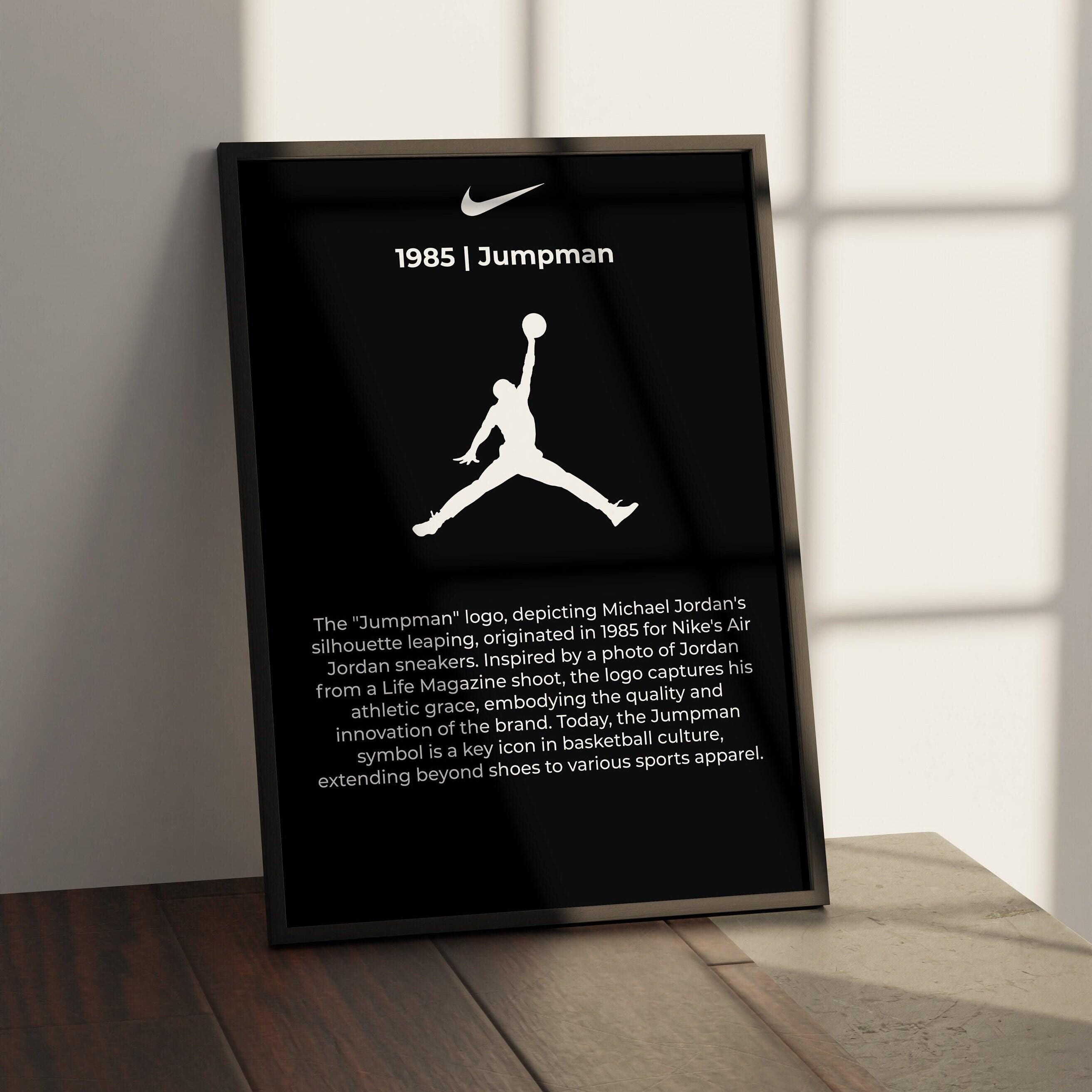 Nike Poster Logo Quote BLACK DESIGN, Logo History Poster, Set of 3 Nike ...