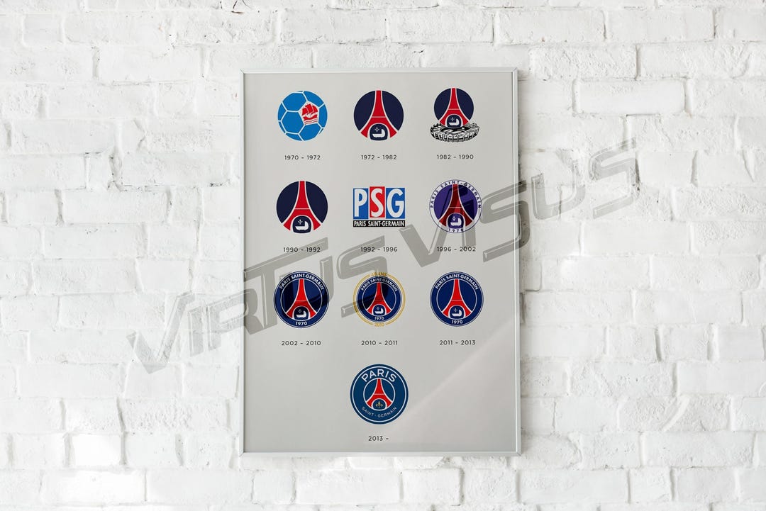 Paris Saint-germain FC Poster, PSG Logo Poster ,football Posters ...