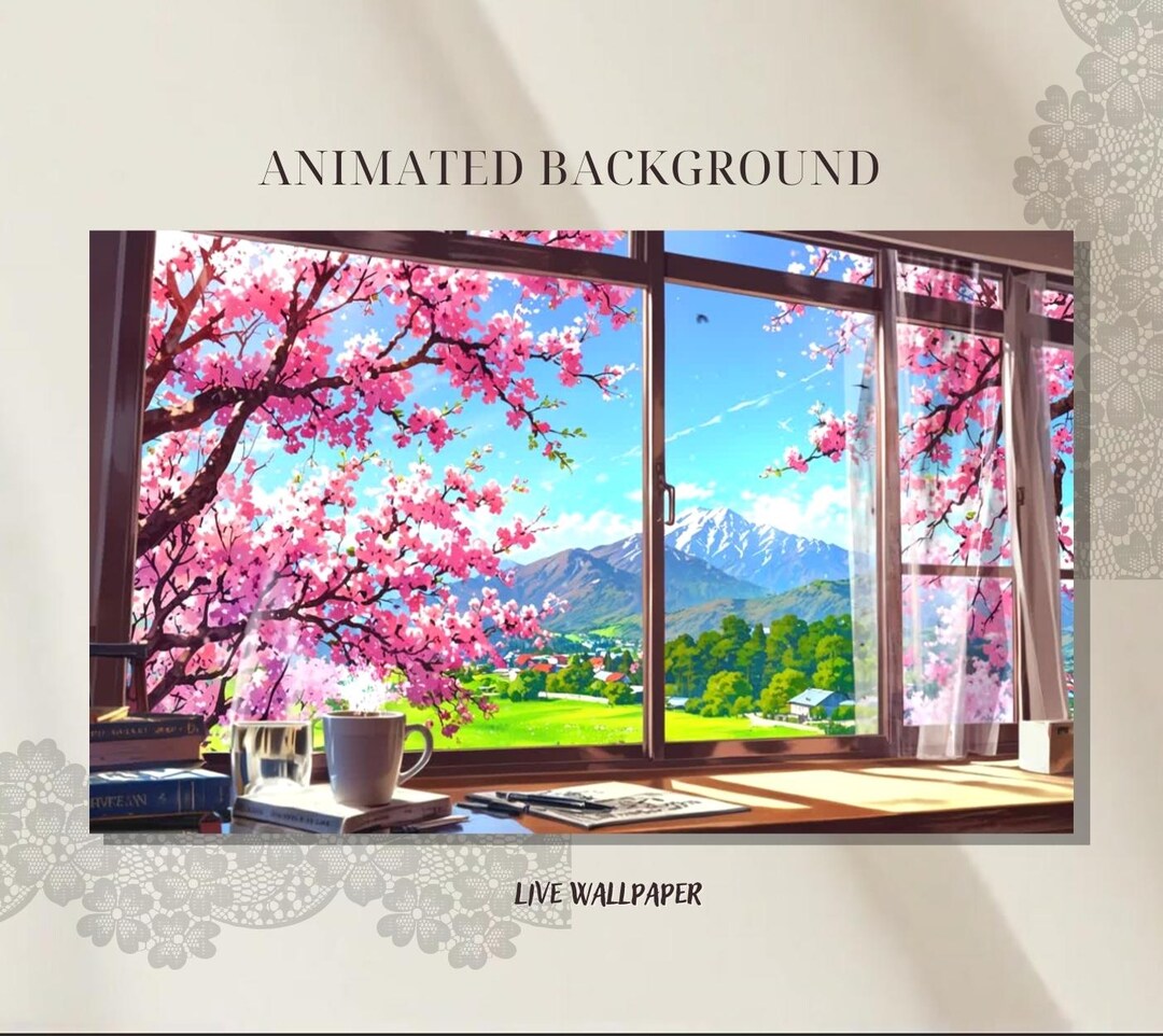 Early Spring Sakura Window | Animated Background | Live Wallpaper ...