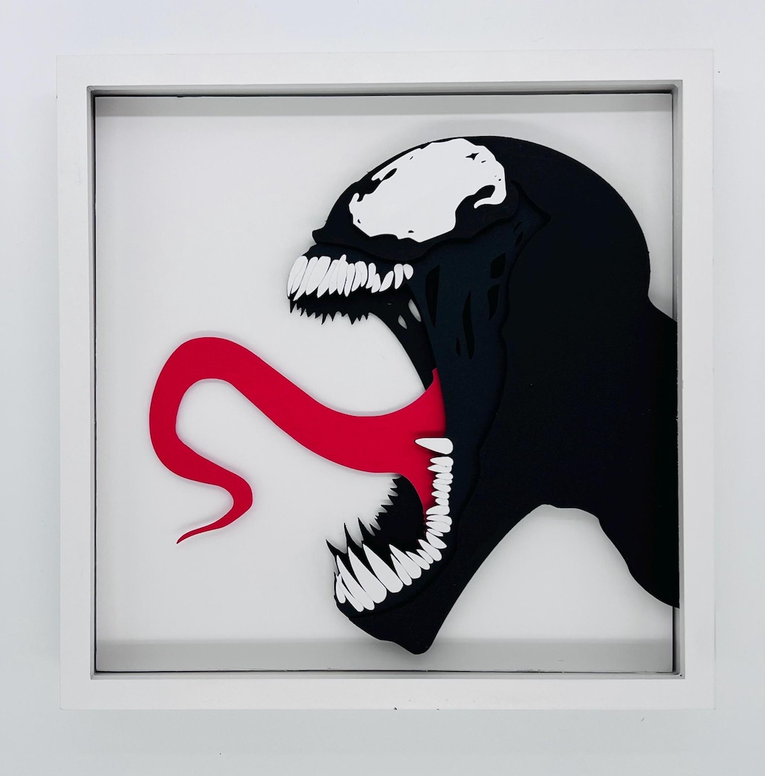 Venom 3D Layered Shadow Box Digital File | Paper Craft for Marvel Fans ...