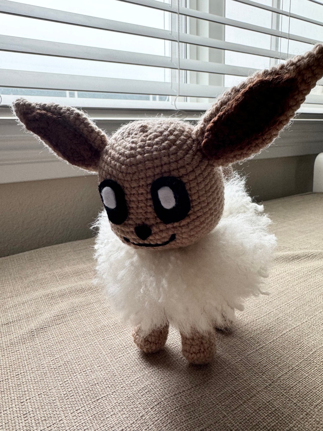 Handmade Crocheted Eevee Pokémon Plush Toy Cute Amigurumi Gift for ...