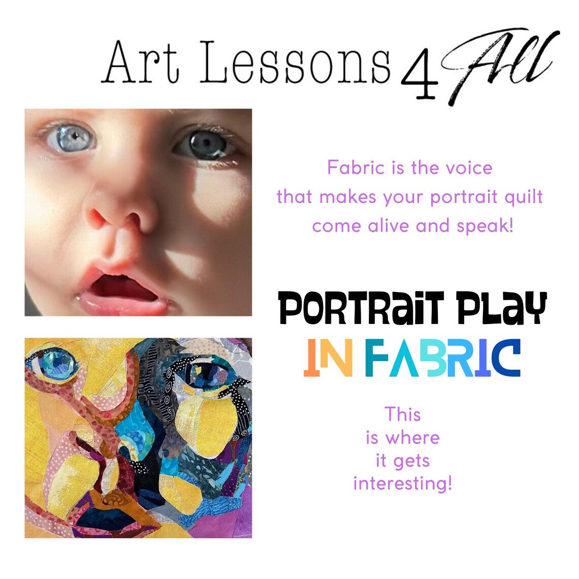PORTRAIT PLAY in Fabric, a Step-by-step Guide for Creating Art Quilts ...