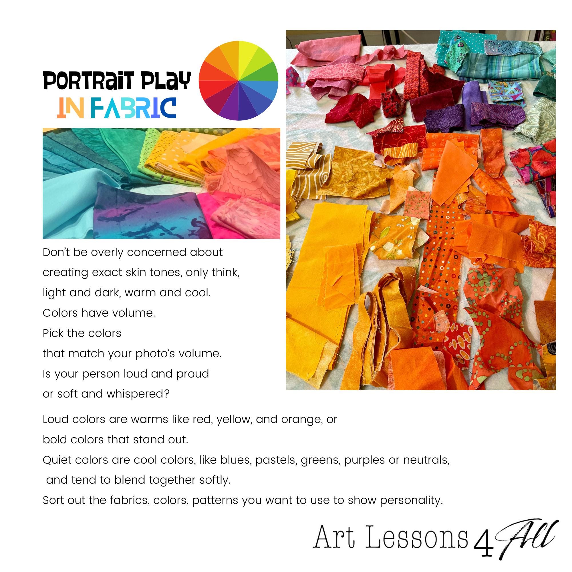 PORTRAIT PLAY in Fabric, a Step-by-step Guide for Creating Art Quilts ...