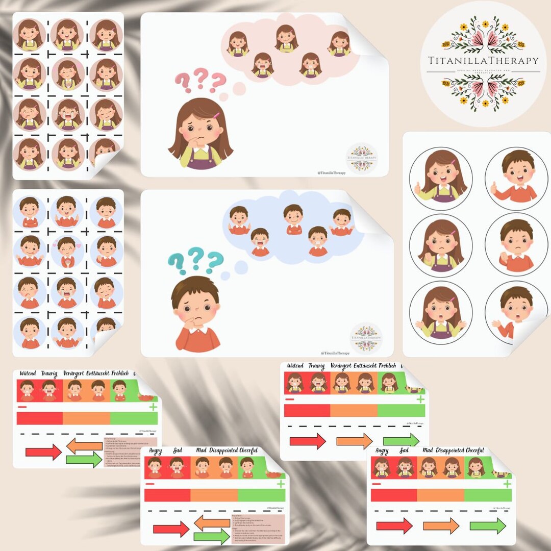 Emotions Worksheets Autism Feelings Cards Emotion Regulation ...