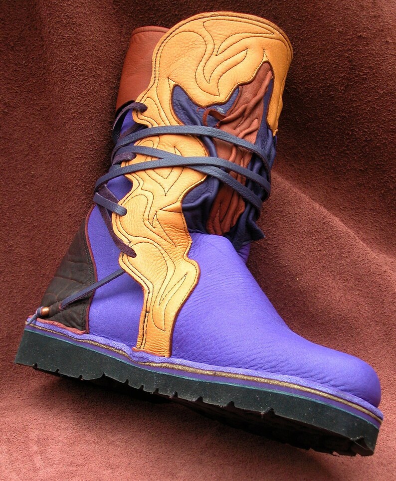 Handmade Custom Leather Boots Bull Hide & Deer Skin Tan - Etsy Canada