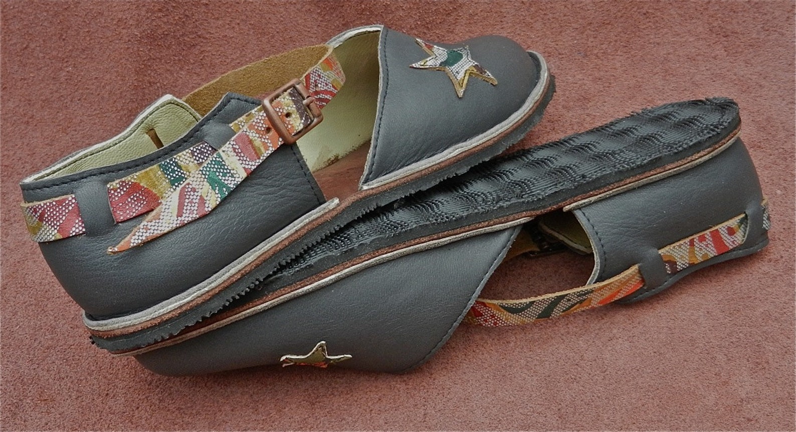 Handmade Custom Leather Sandals N0shoe Tink's Custom - Etsy