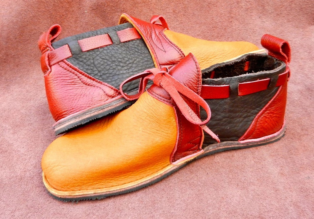 Handmade Custom Leather Shoes - "no Shoes" Bull Hide Back,elk Front ...