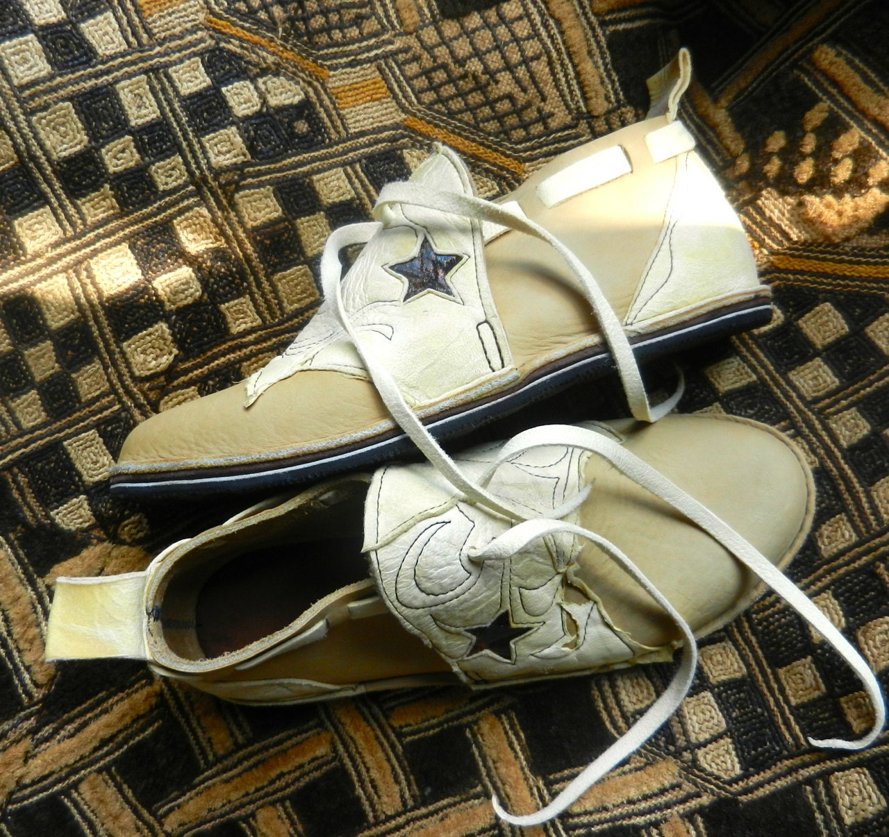 Leather Custom Handmade Shoes Tan or Sand no Shoes Vibram Sole, Deer ...