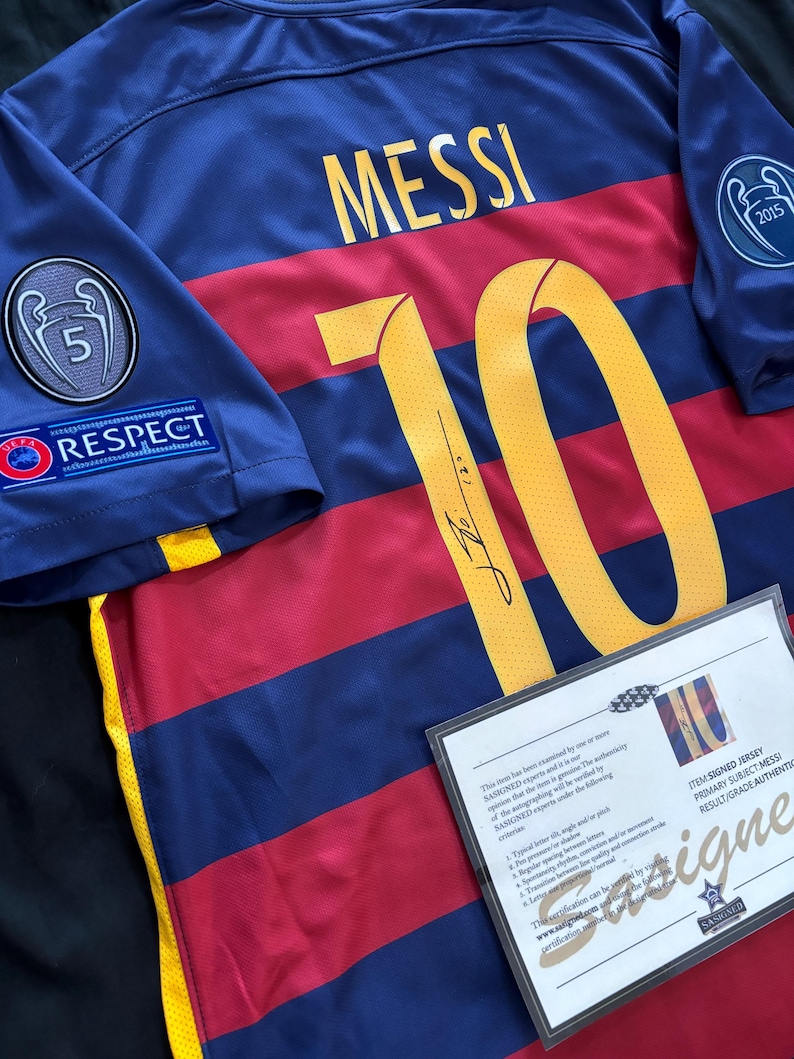 Lionel Messi SIGNED Rare 15/16 FC Barcelona Rare Shirt/jersey + COA ...