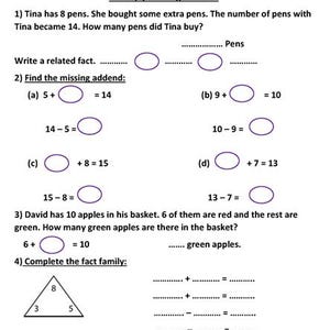 Grade 2 Math Worksheets Grade 2 Math Worksheets Bundle - Etsy
