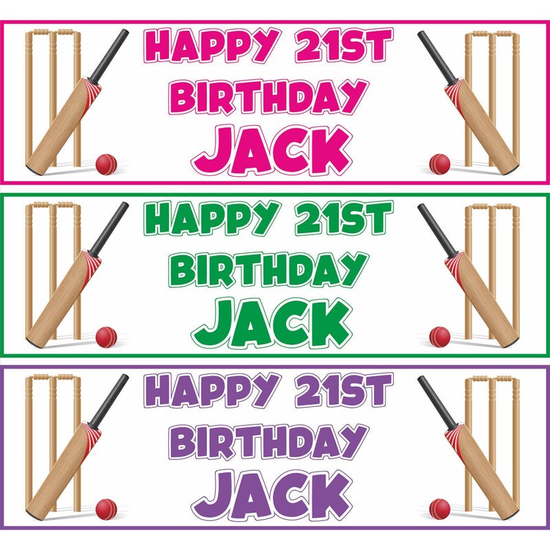 Birthday Banner Cricket - Etsy UK