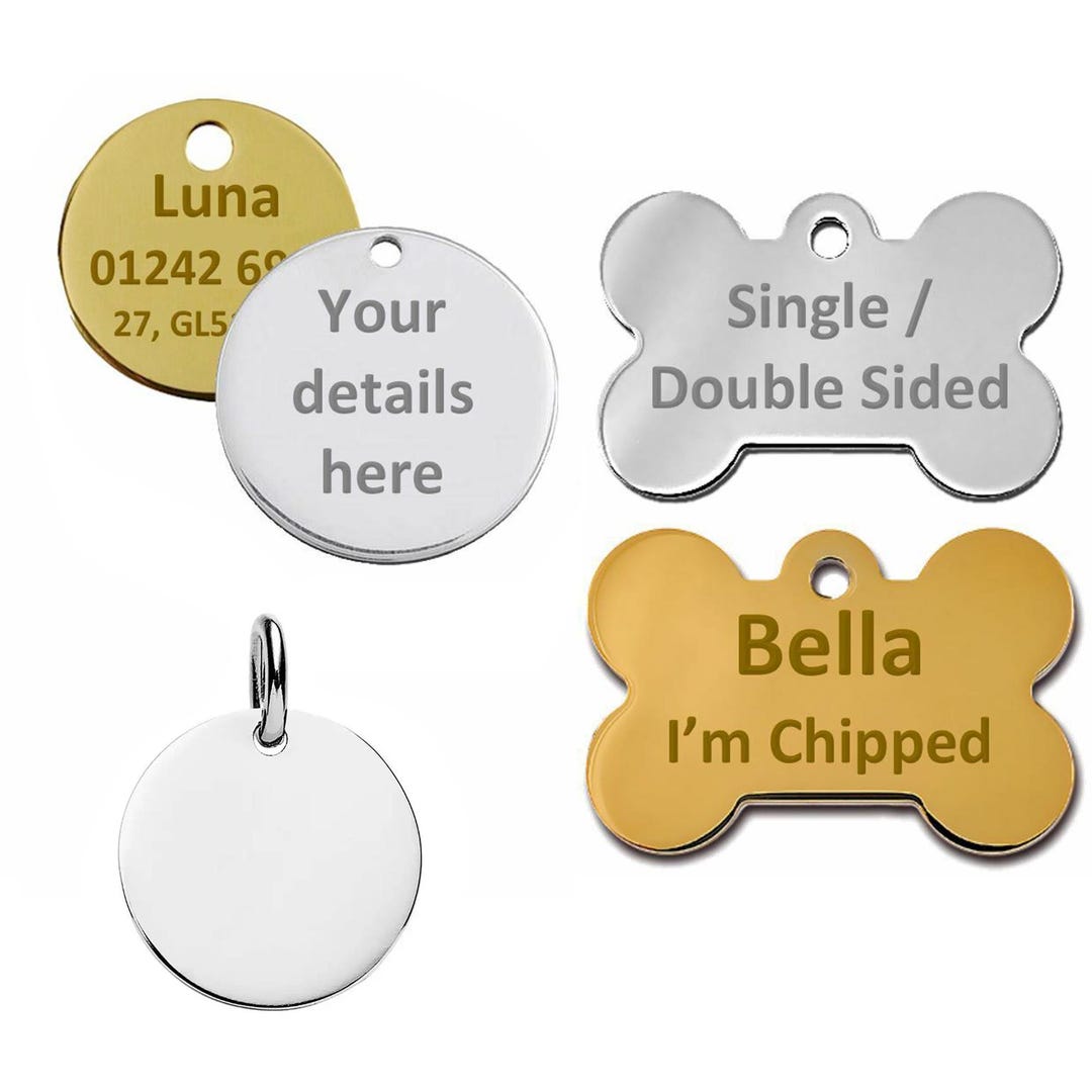 Dog ID Tag, Custom Engraved Dog Name Tag, Quality Dog Tag Personalized ...