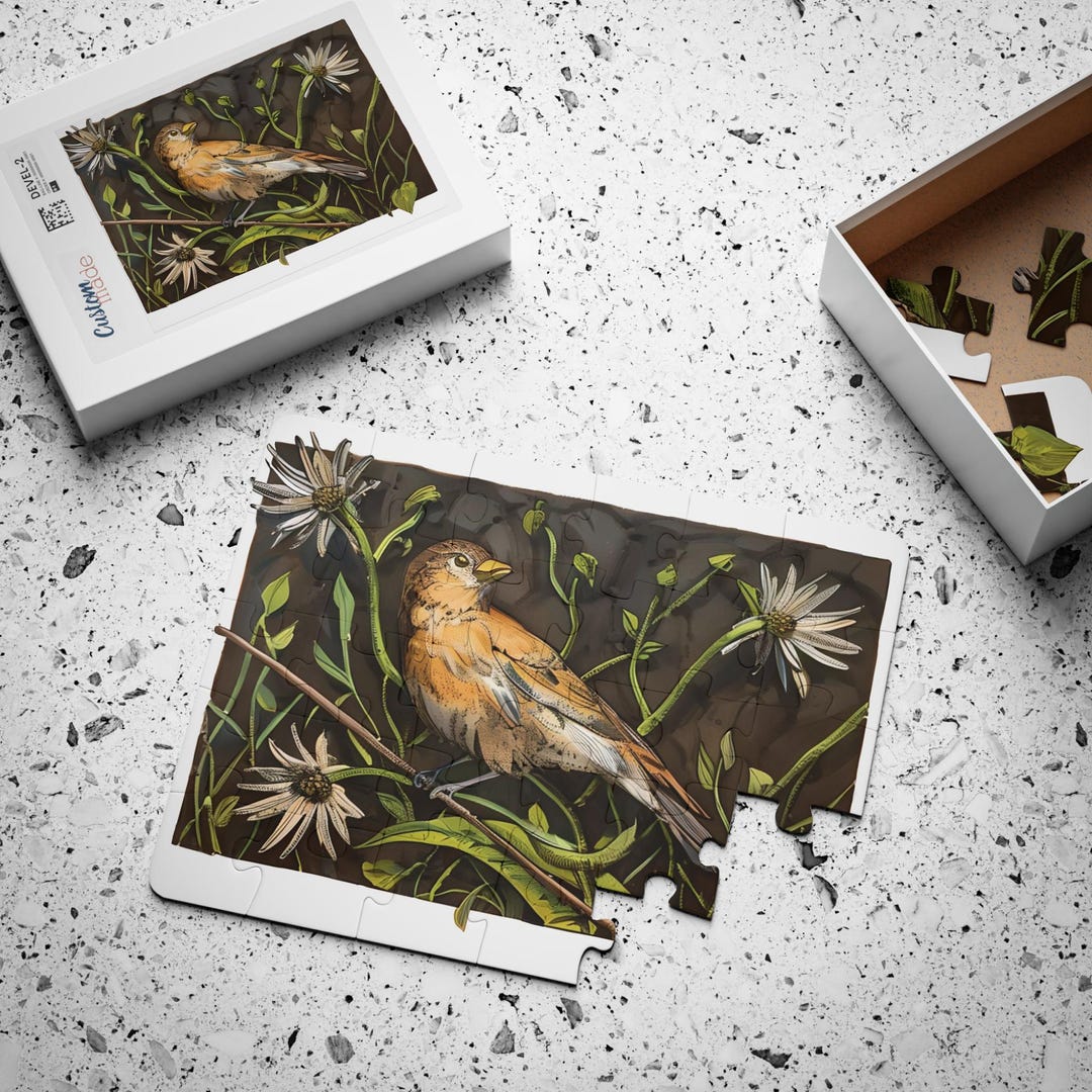 Kids' Puzzle, Cardboard Box, 30-piece, Little Bird, Nature, Flowers ...