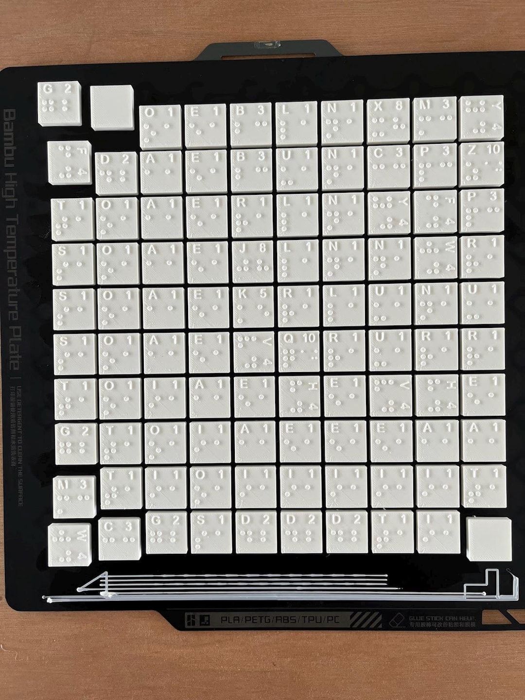 American Braille Scrabble Tiles – 100-piece Set for Visually Impaired ...