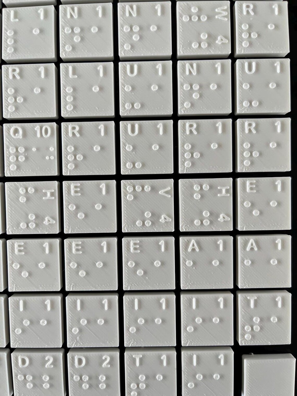 American Braille Scrabble Tiles – 100-piece Set for Visually Impaired ...