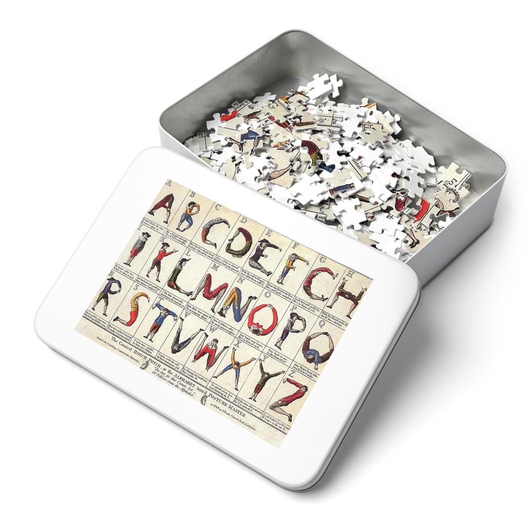 Human Alphabet, Jigsaw Puzzle 252-piece, Vintage Style, Elementary ...