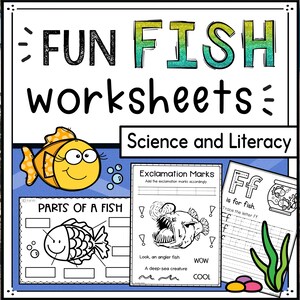 Fish Unit | Creative Worksheets for Kids | Preschool and Kindergarten ...