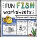 Fish Unit Creative Worksheets for Kids Preschool and Kindergarten Ocean ...