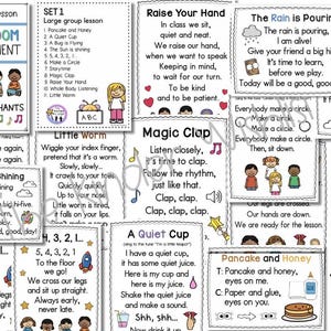 Back to School Classroom Management Creative Songs and Chants Class ...