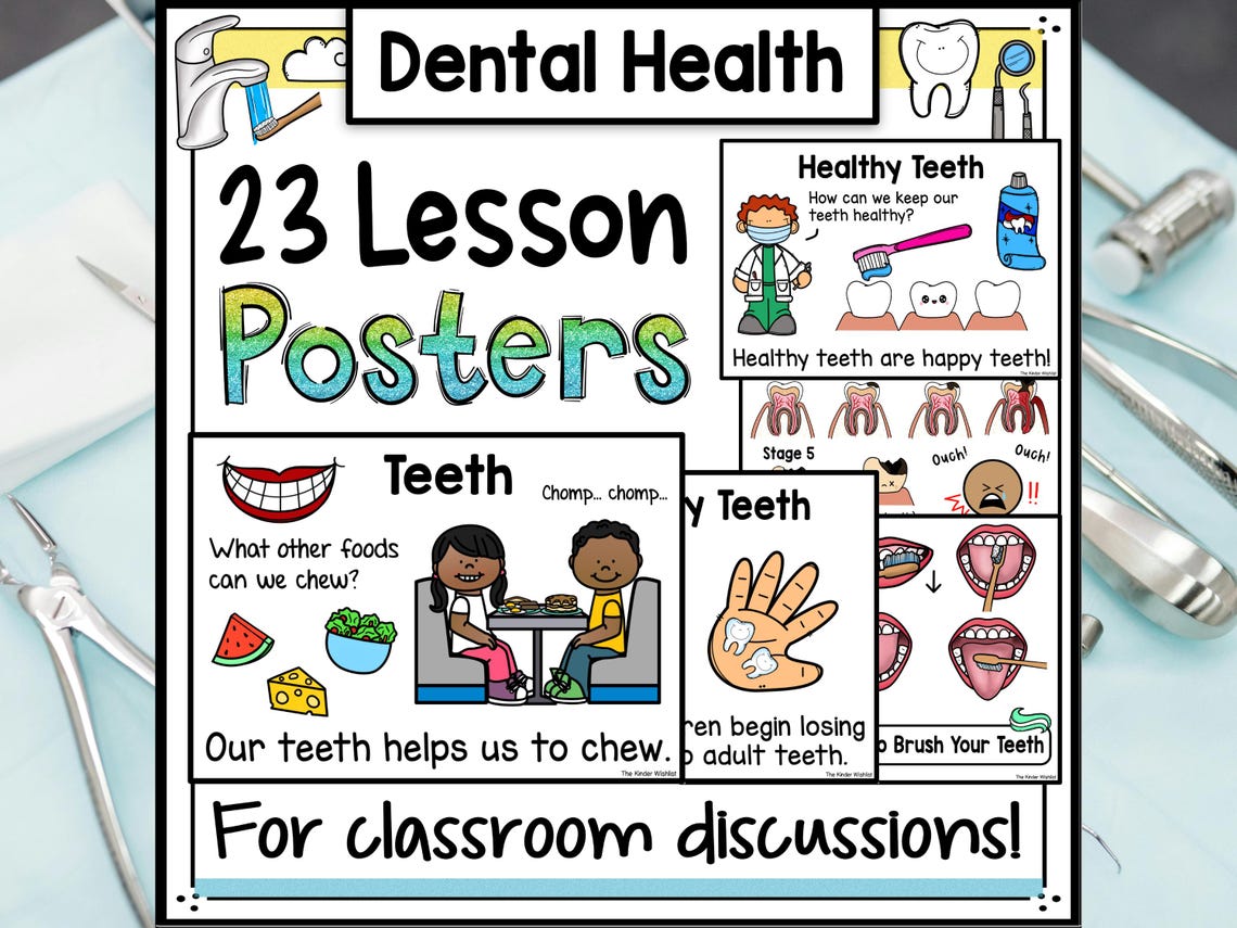 Dental Health Posters | Preschool Kindergarten Lesson Slides | How to ...