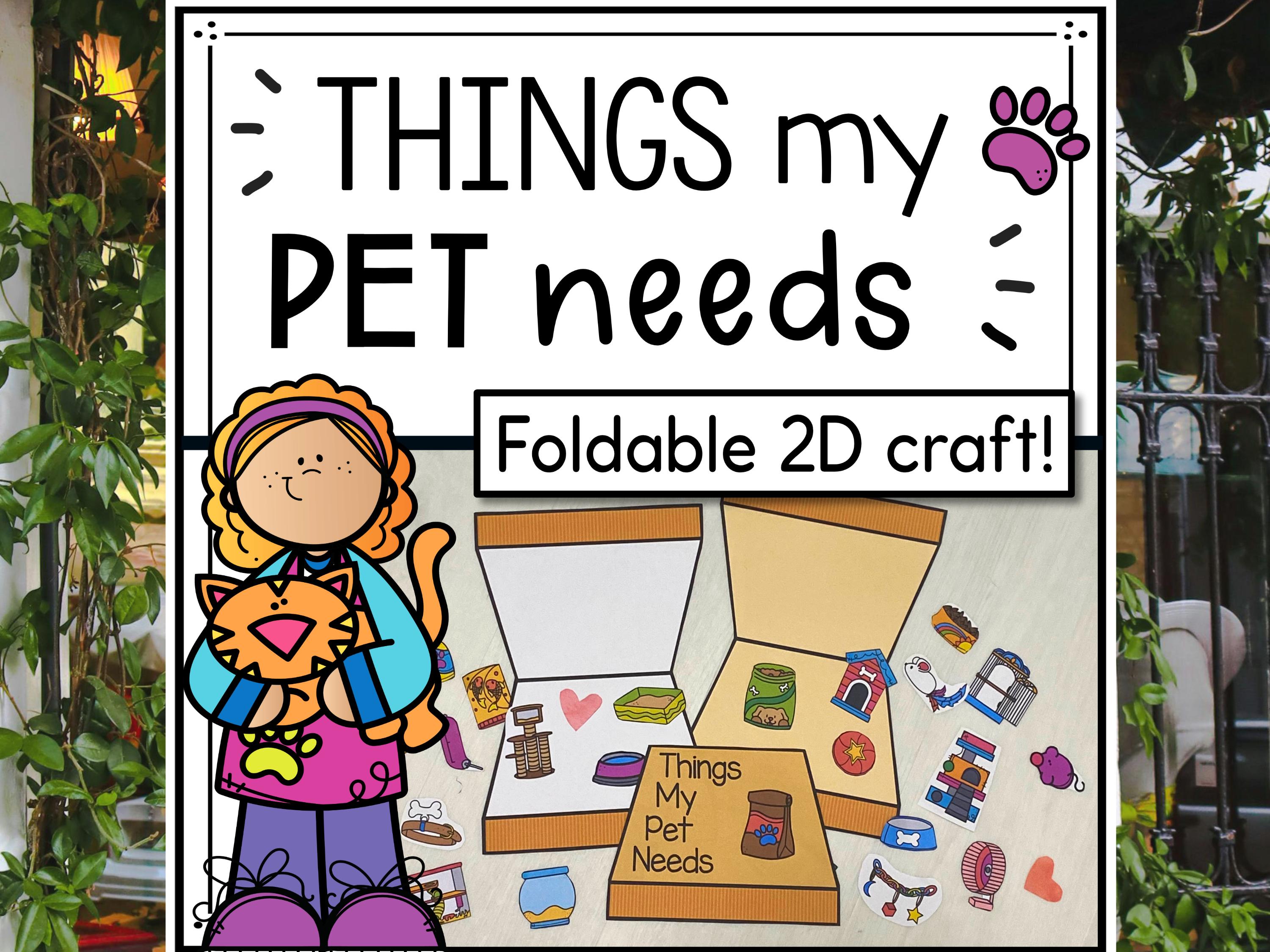 Things My Pet Needs | Pet Supplies Craft | Caring for Pets | Teaching ...