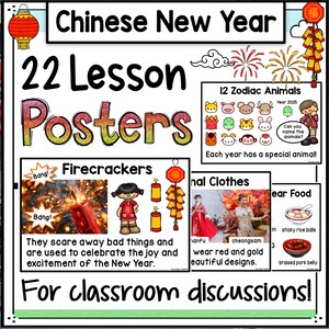 Chinese New Year Posters | Preschool Kindergarten First Grade Lesson ...
