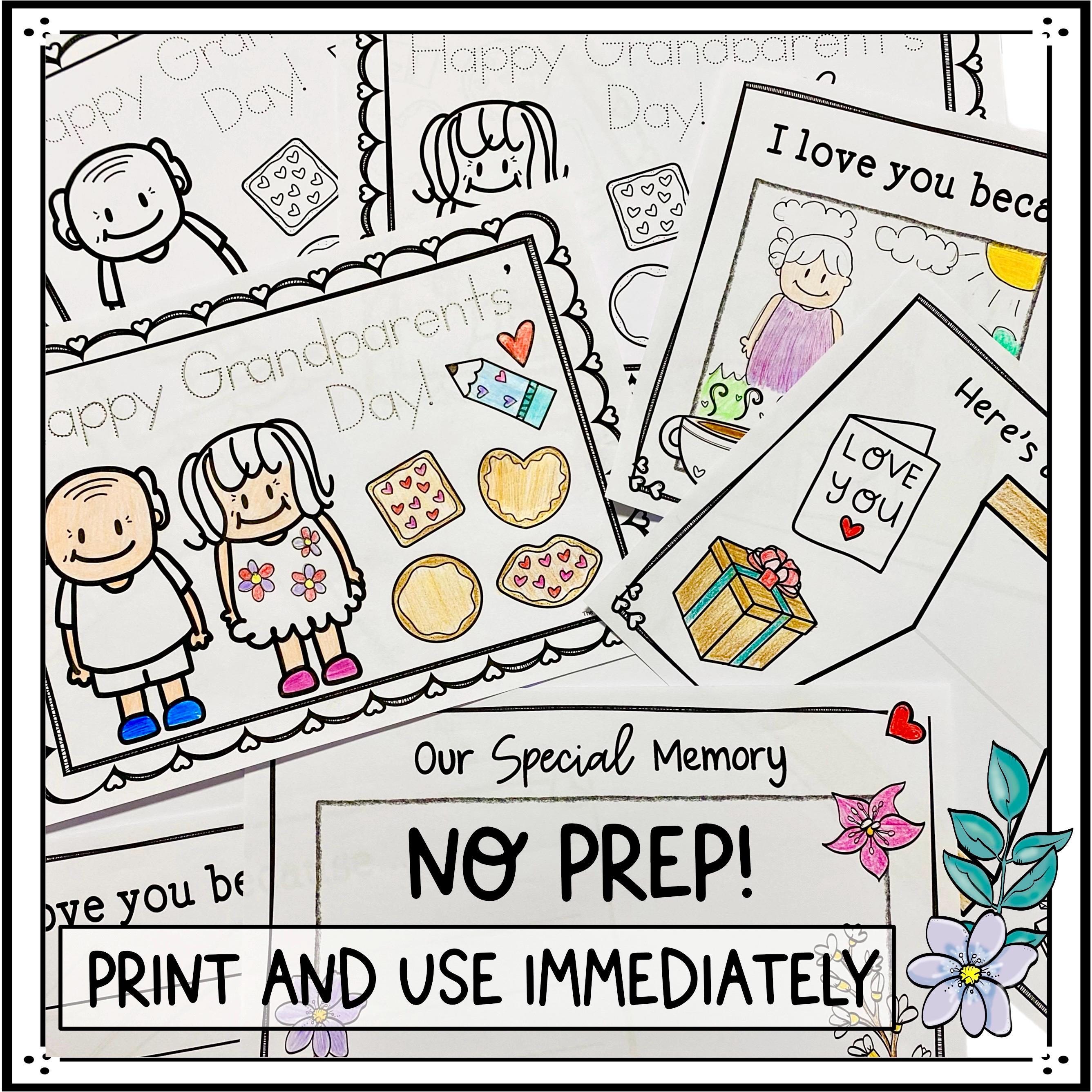 Grandparents’ Day Card | Fun Activity Booklet for Kids | Preschool ...