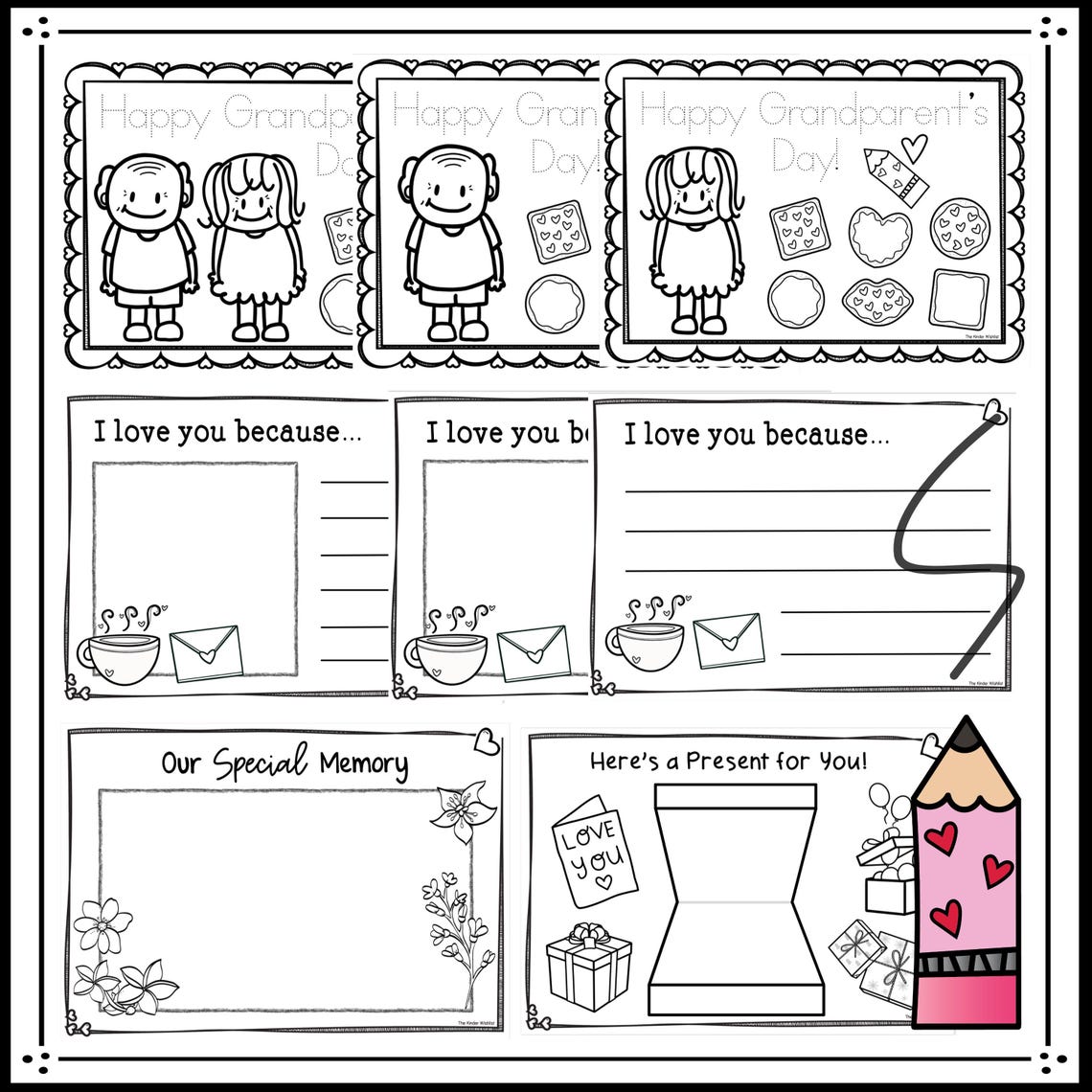 Grandparents’ Day Card | Fun Activity Booklet for Kids | Preschool ...