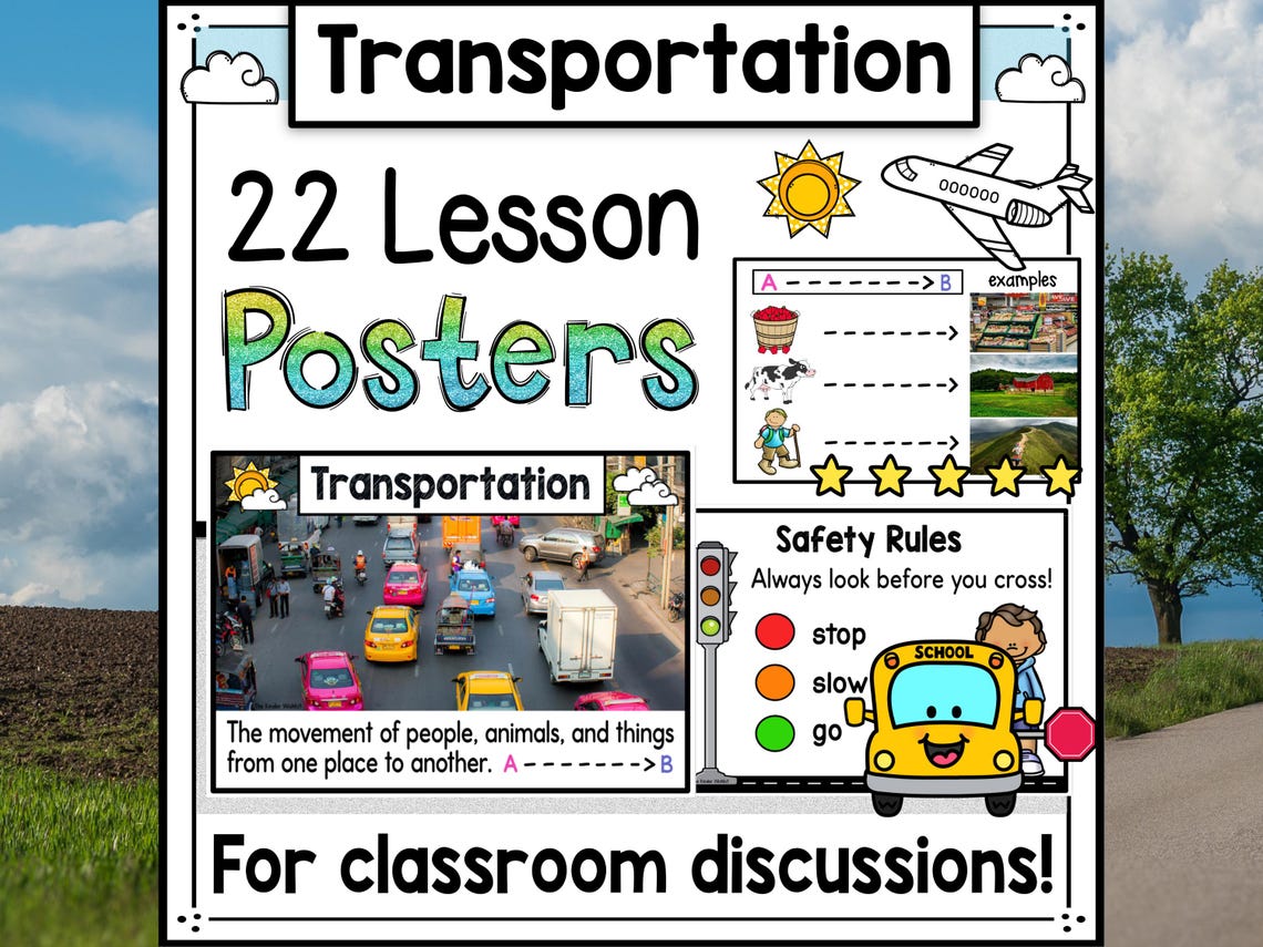 Transportation Posters | NO PREP Teaching Resource | Lesson Plan | Kids ...