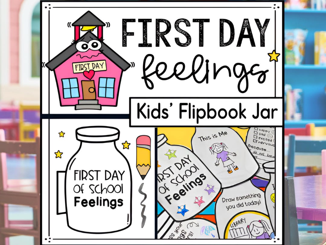 First Day of School Activitiesfeelings Jar Back to School Kids Craft ...
