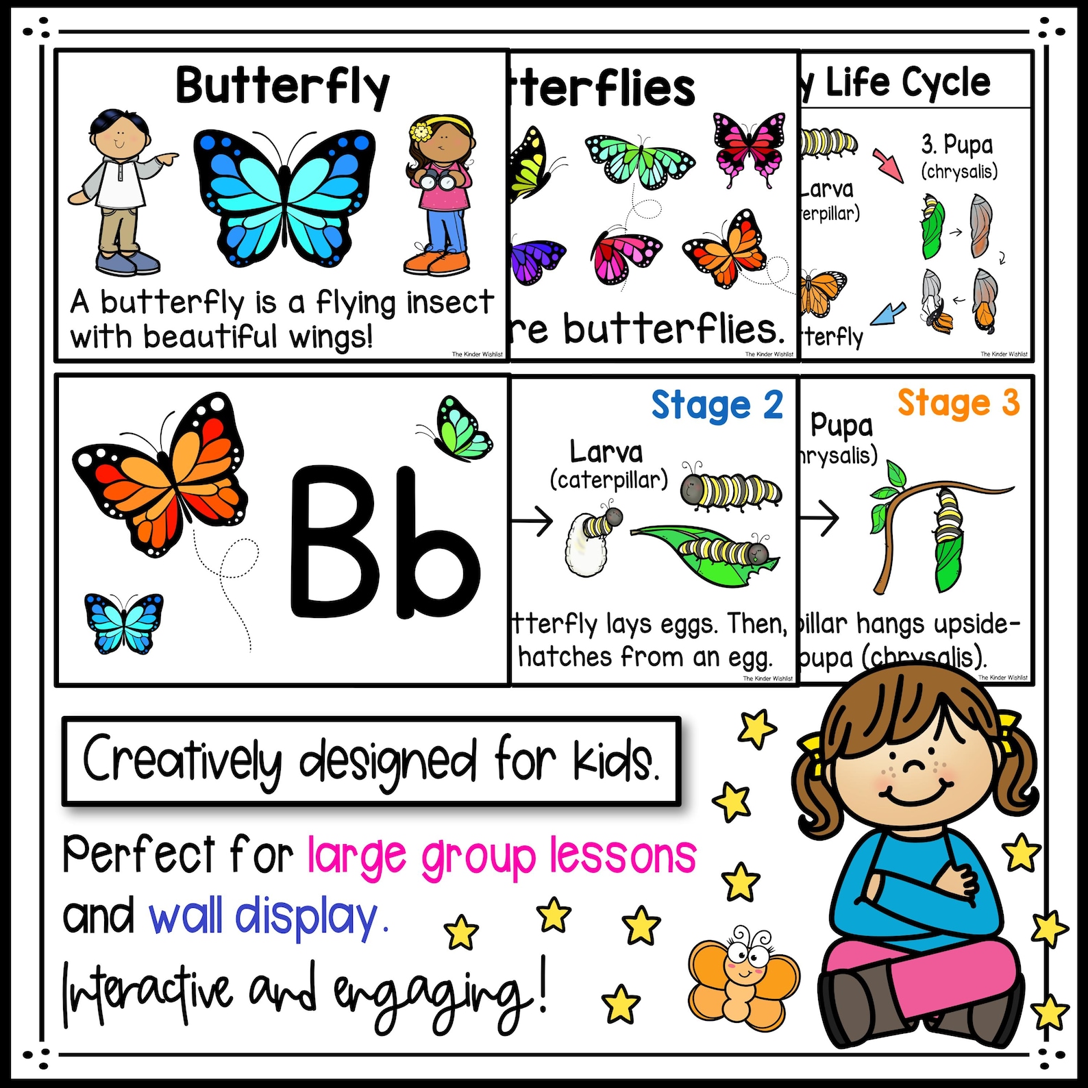 Butterfly Posters | All About Butterflies | Preschool Kindergarten ...