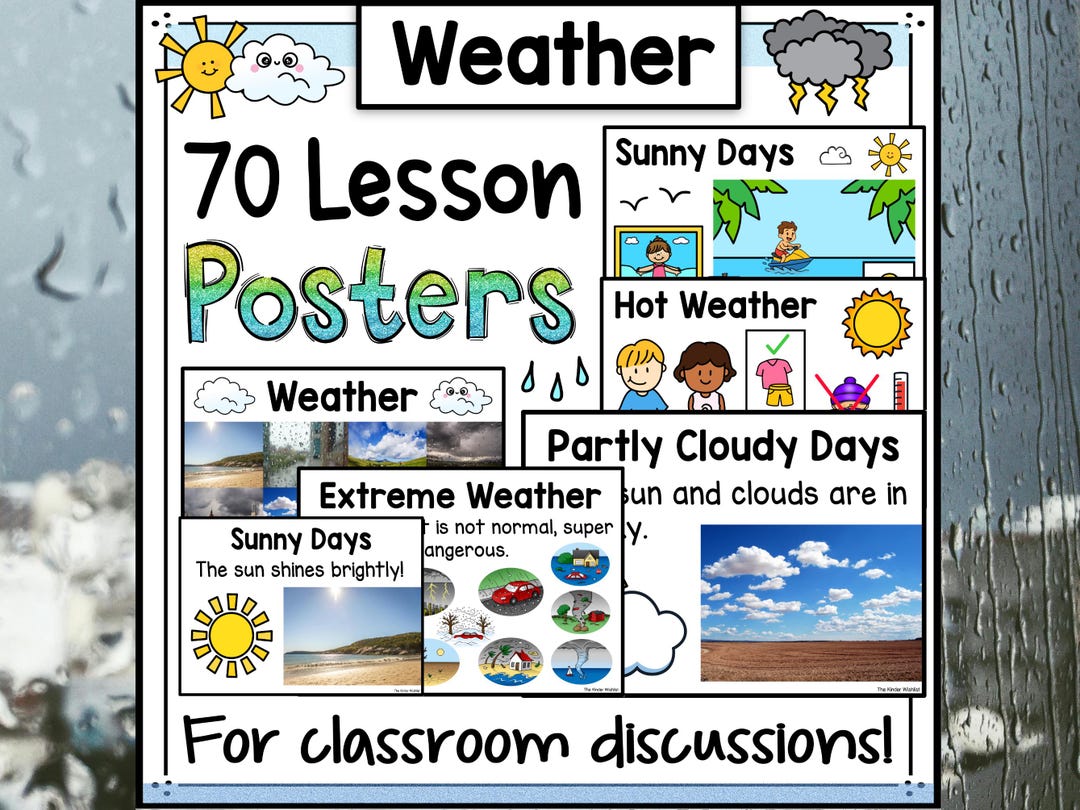 Weather Posters | Preschool Kindergarten Lesson Slides Unit Activities ...