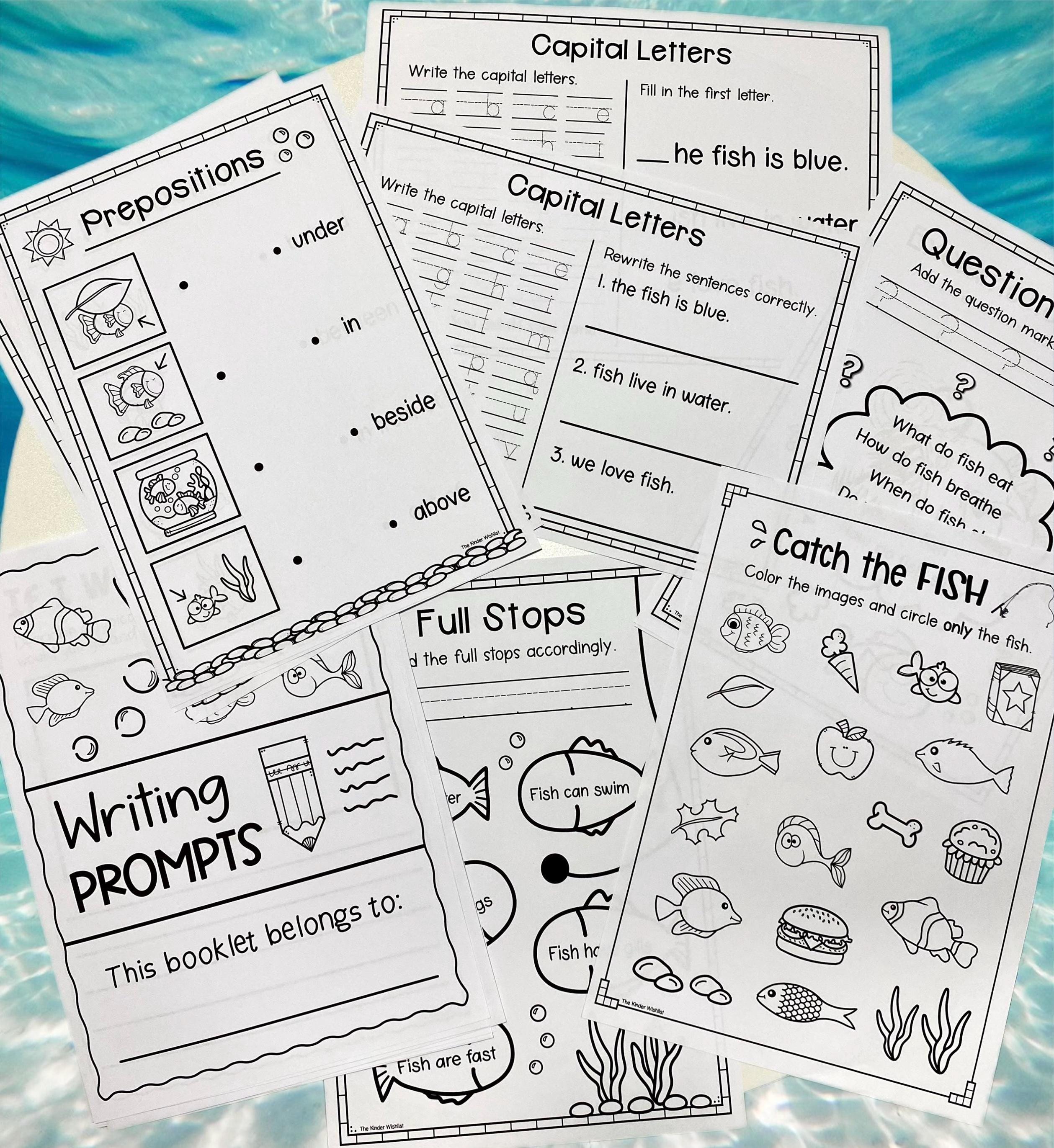 Fish Unit | Creative Worksheets for Kids | Preschool and Kindergarten ...