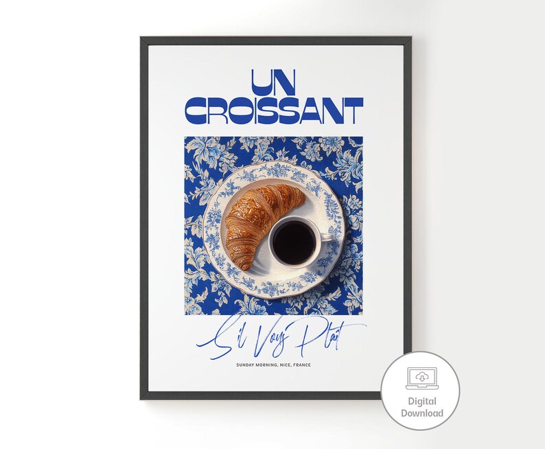 Croissant Art Print, Food and Drink, Exhibition Gallery Poster ...