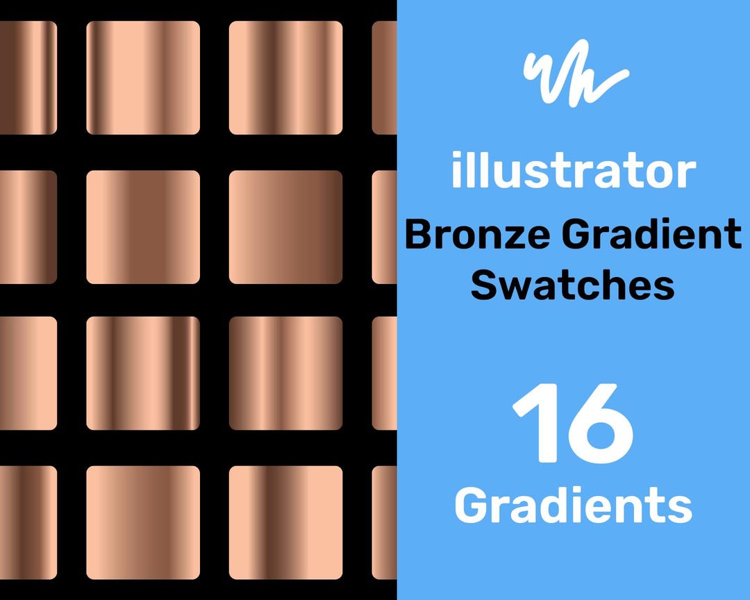 Bronze Gradient Swatches for Illustrator Illustrator Swatches - Etsy