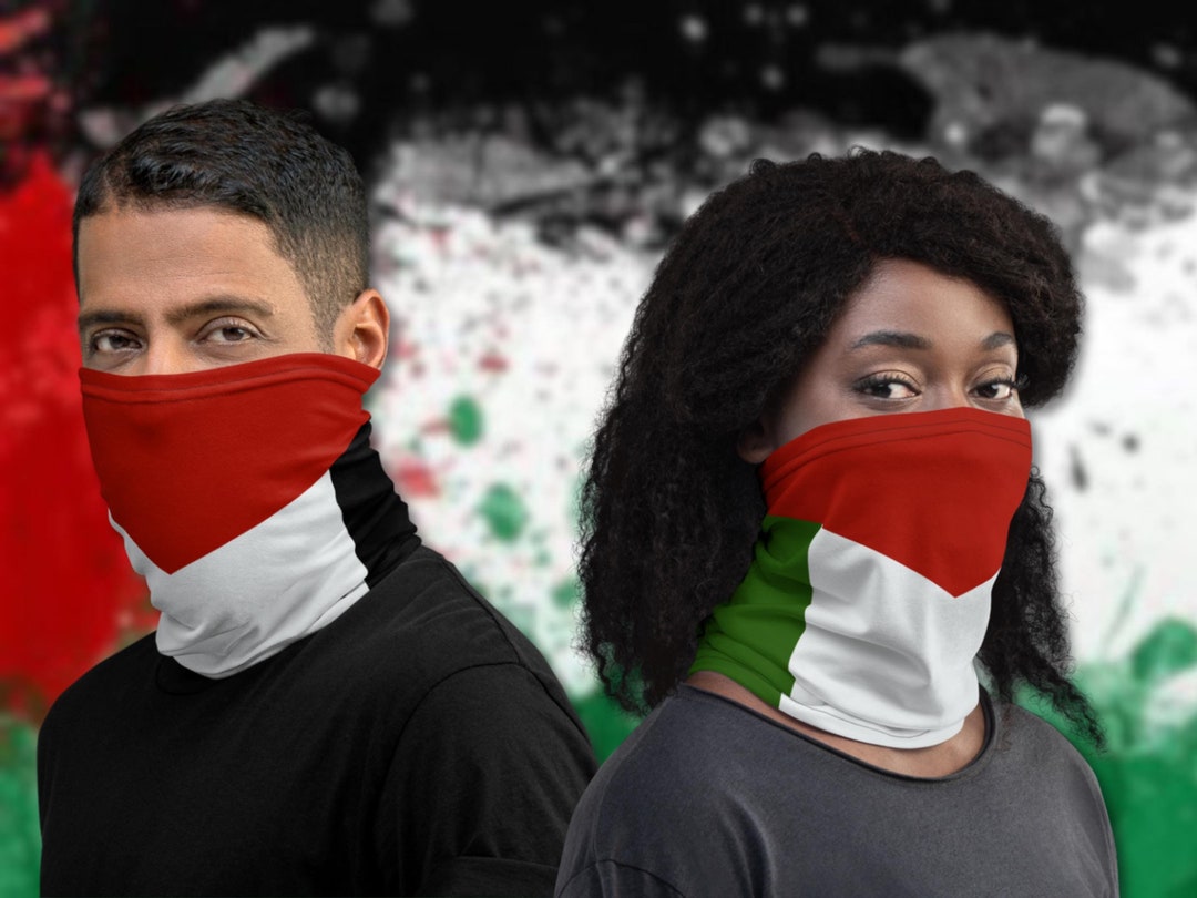 Palestine Flag Face Cover Versatile Face Mask, Headband, and Bandana ...