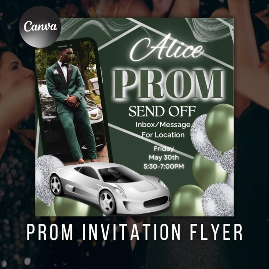 Prom Invitation Flyer, Prom Send-off Flyer, Prom Event Flyer, Prom ...