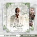 White & Green Funeral Program Template: Roses Design, Celebration of ...